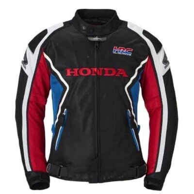 Hrc Racing Motorbike Leather Jacket In Cow hide/ 5 Protection Armour ...