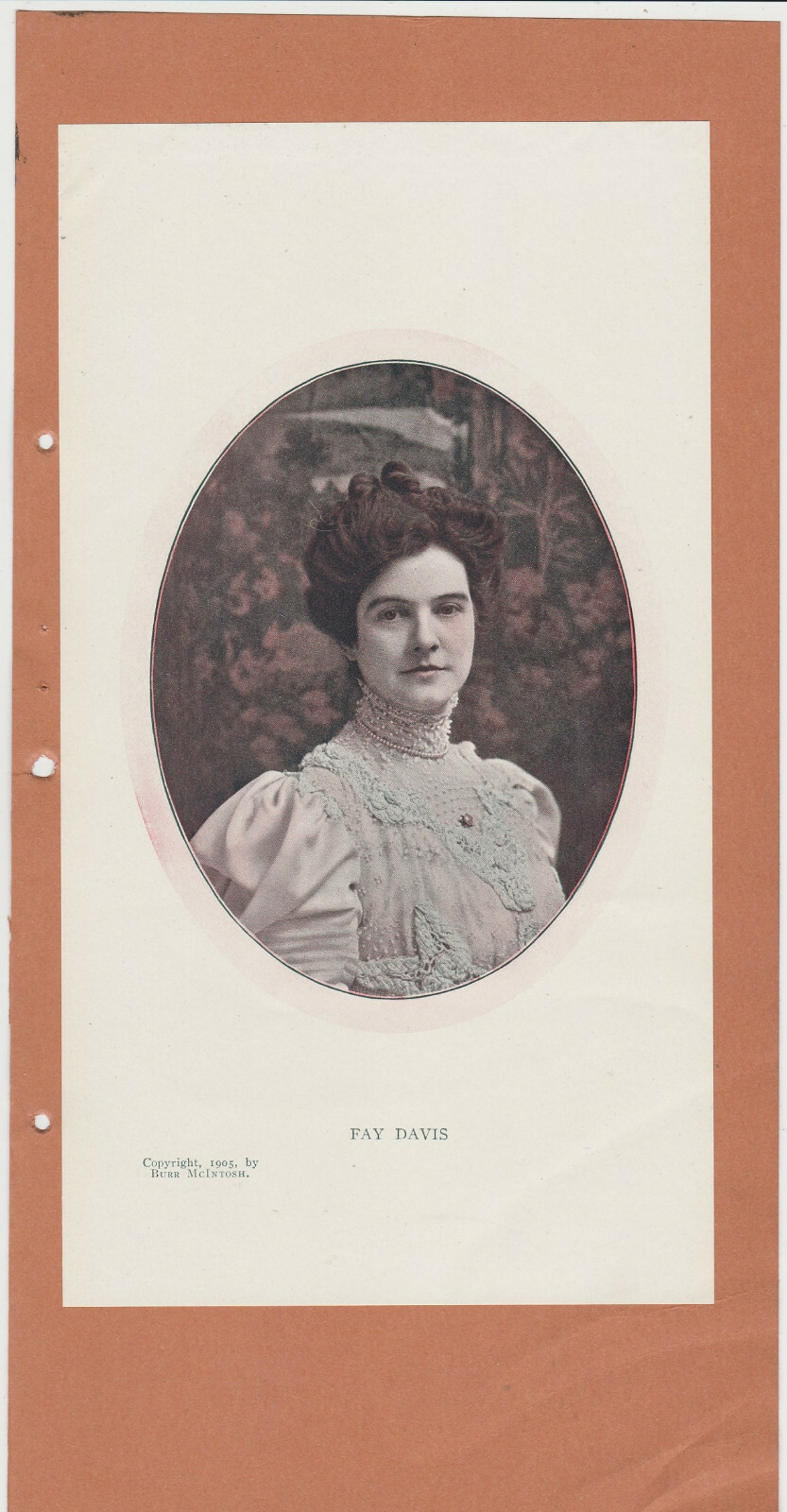 1905 Fay Davis 6x12 Vintage Color Toned Printed Photo of Actress | eBay