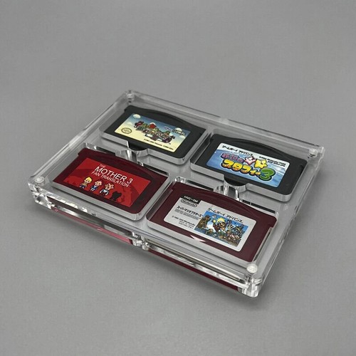 Nintendo Gameboy Advance 4 Game Acrylic Magnetic Display Show Box For ...
