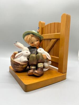 Hummel Playmates Figurine Book End Boy with Rabbits TM2 #61/A GREAT ...
