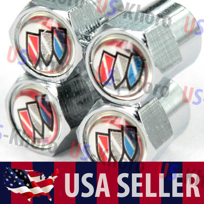 Buick Logo Valves Stems Caps Covers Chromed Roundel Wheel Tire Emblem ...