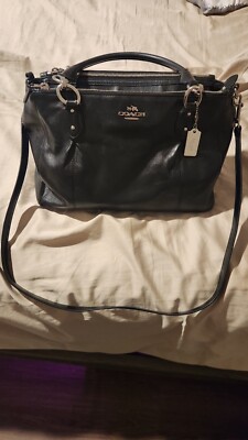 Coach Colette Carryall F33447 Black Leather Handbag Purse | eBay