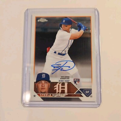 Steele Walker - ROOKIE AUTO - 2023 Topps Chrome - Detroit Tigers | eBay