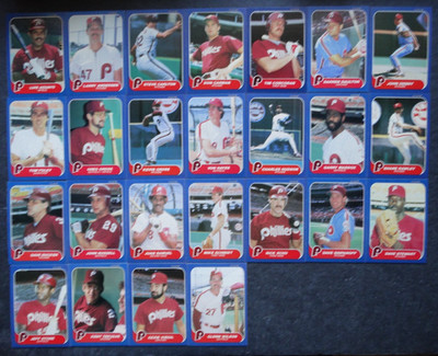 1986 Fleer Philadelphia Phillies Team Set Of 25 Baseball Cards | eBay