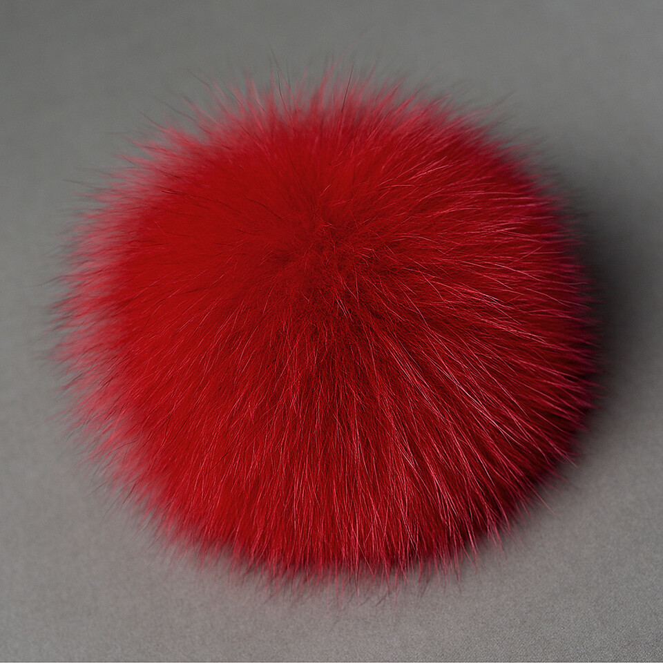 10cm/4"- Real Fox Fur Ball Pompom Ball For Shoes Beanies Cap Hat DIY ...