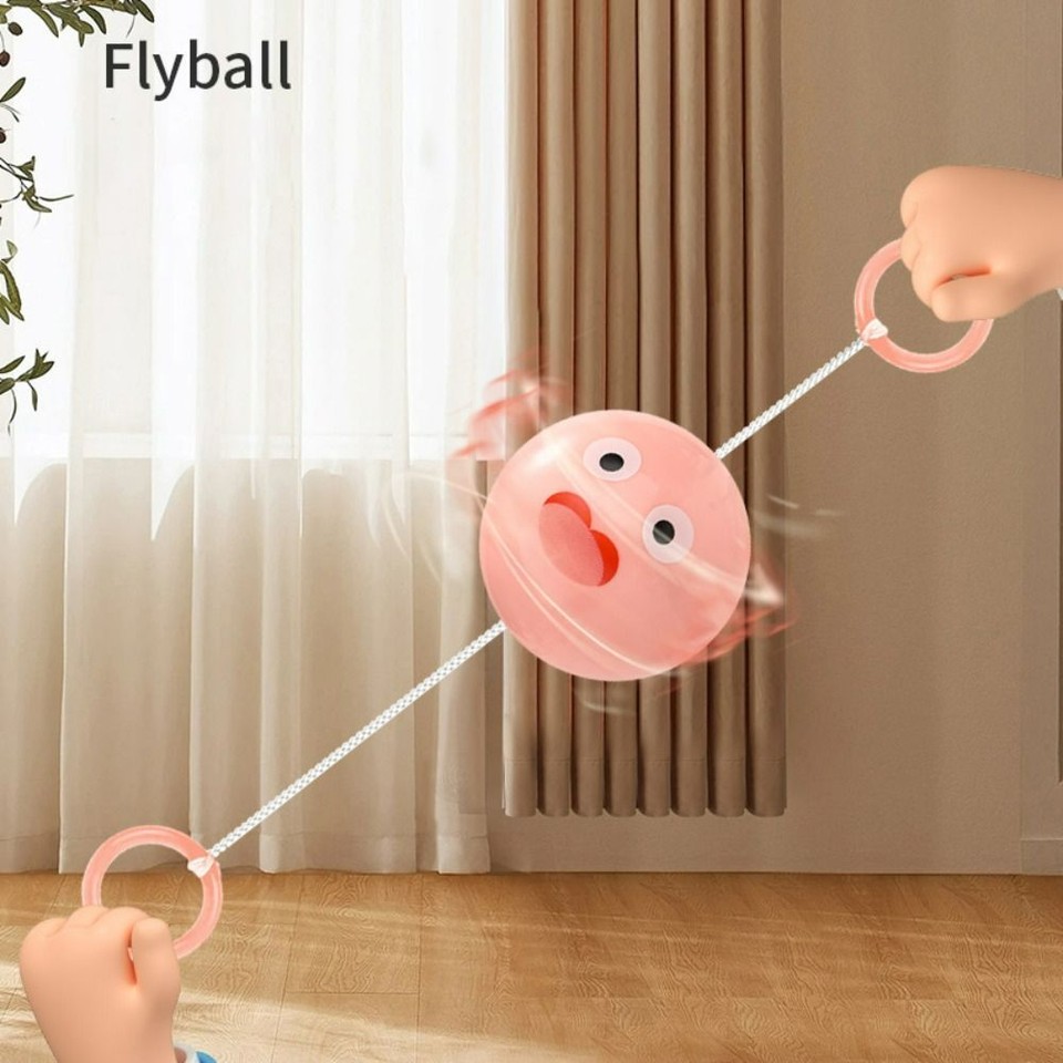 Hand Pull Rope Flashing Fly Ball LED Light Luminous Ball Flash Gyro ...