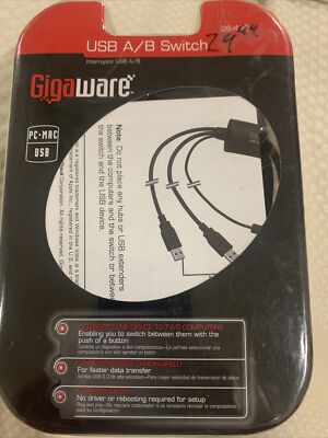 Gigaware USB A/B Switch for PC or MAC New In Box With FREE SHIPPING | eBay