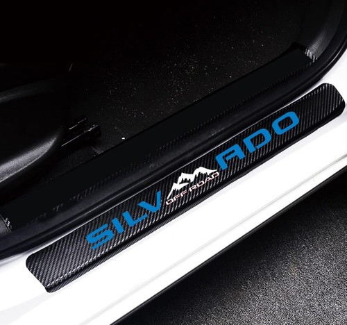 4Pcs Car Door Sill Protector Scuff Plate Stickers Suitable For Chevy ...