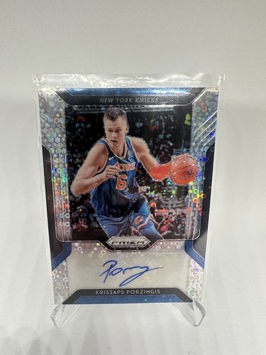 2018-19 Prizm Kristaps Porzingis FAST BREAK Silver Auto Signature ...