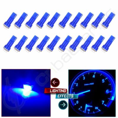 20x Super Blue T5 Dashboard Gauge 5050 1SMD LED Instrument Lights Bulbs ...