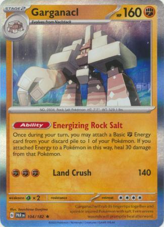 GARGANACL 104/182 PARADOX RIFT POKEMON (HOLO RARE, NM) | eBay