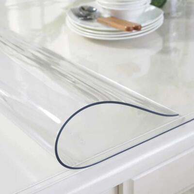OstepDecor Custom 1.5mm Thick Crystal Clear PVC Table Protector Covers ...