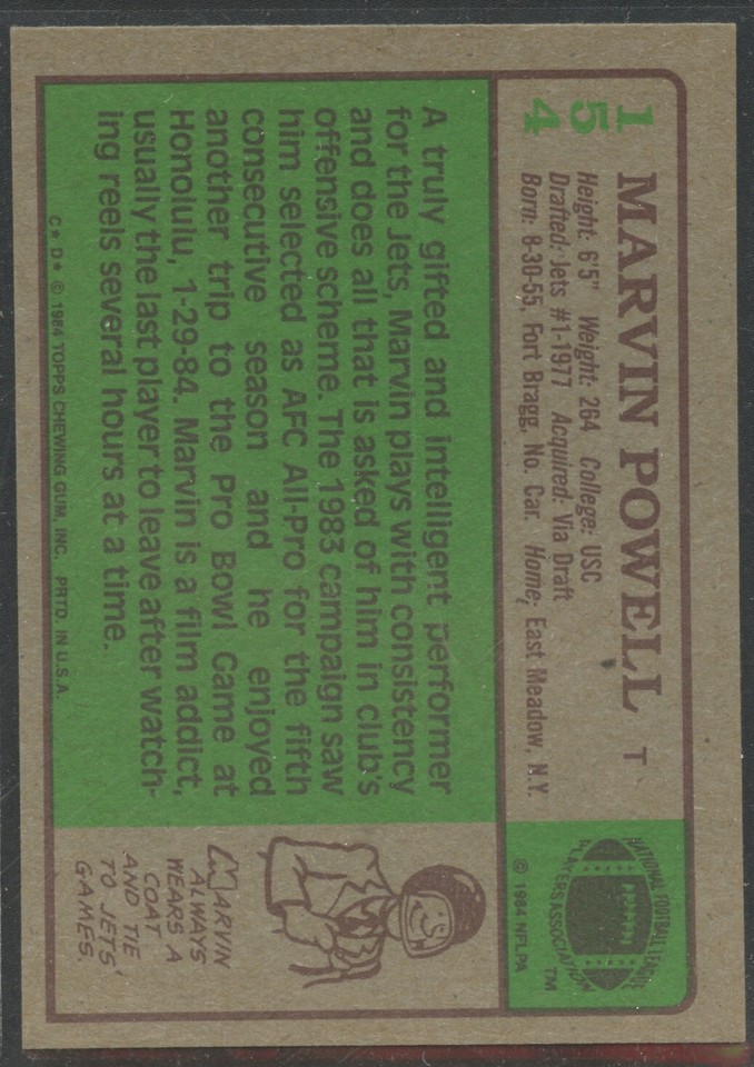 1984 Topps #154 Marvin Powell New York Jets | eBay