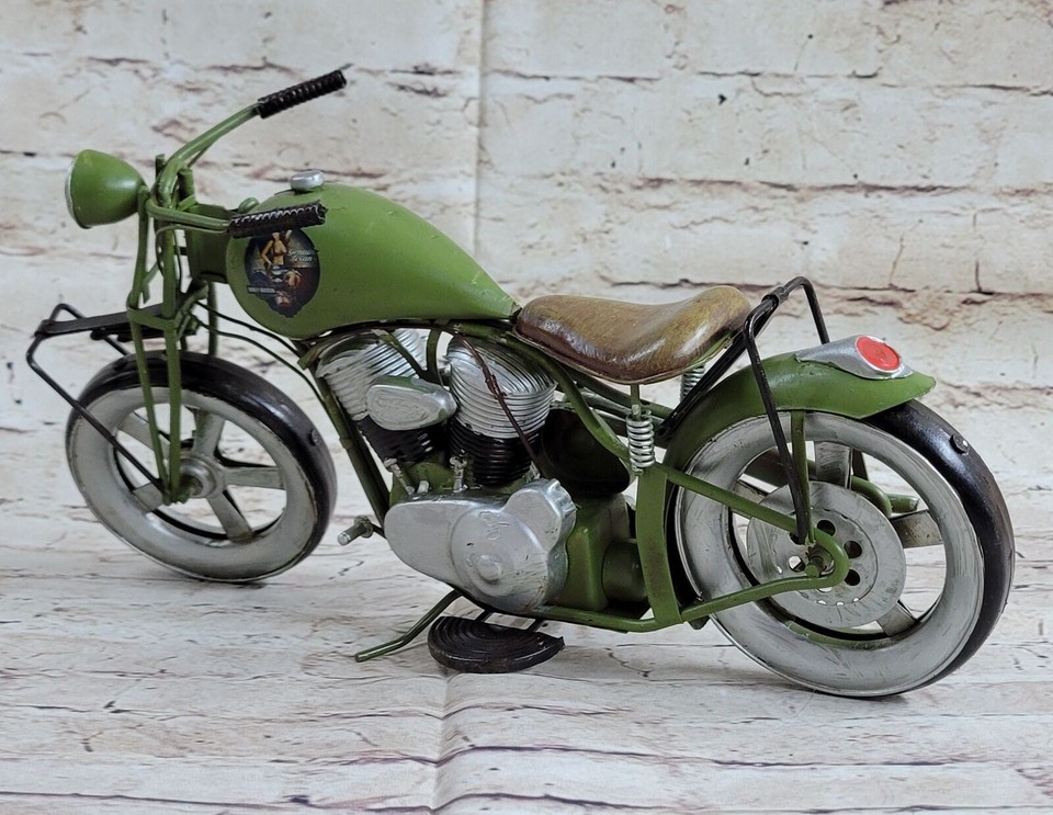 Handmade Vintage 1950 Motorcycle Classic Artwork Toy Metal Gift | eBay