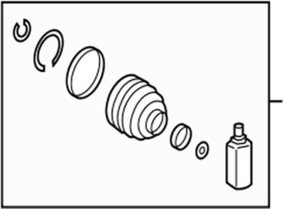 495832W100 Hyundai Boot kitfr axle diff side lh 495832W100, New Genuine ...