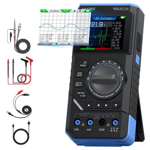 DST-210 Handheld Oscilloscope 10MHz Bandwidth, 19999 Counts, Digital ...