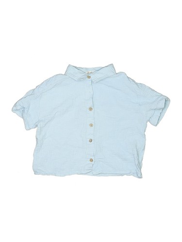No Comment Girls Blue Short Sleeve Button-Down Shirt 14 | eBay