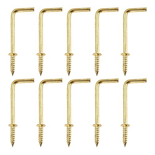 dophee L Shape Screw in Hooks, Right Angle Screws 7 Shape Cup 54x19mm ...