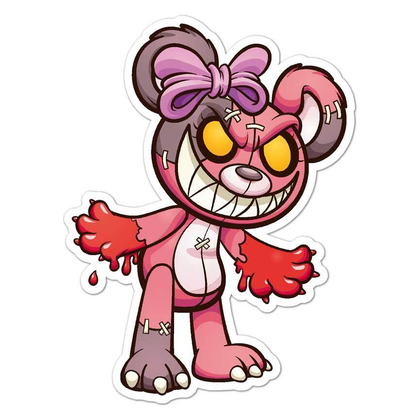 Evil Teddy Bear, Vinyl Decal Sticker, Indoor Outdoor, 3 Sizes, #7830 | eBay
