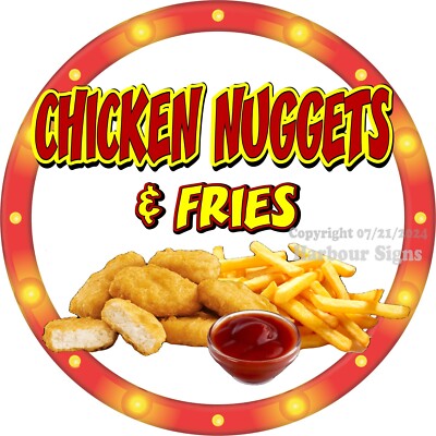 Chicken Nuggets Fries DECAL Snack Concession Fair Food Truck Sticker c2 ...