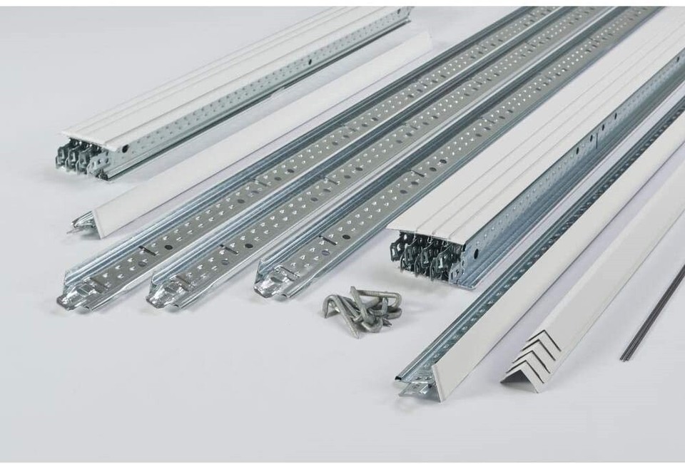 5m2 Suspended Ceiling Tiles Vinyl Easyclean Wipable Suspension Grid ...