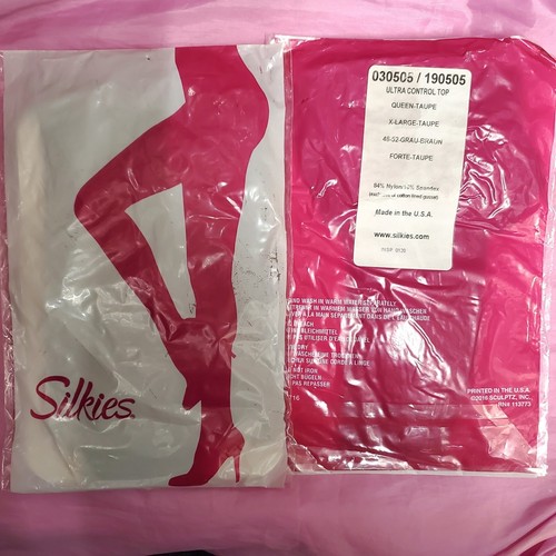 Lot of 2 Silkies Pantyhose Ultra Control Top Queen XL-Taupe Nylons ...