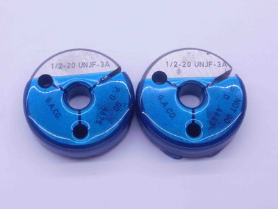 1/2 20 UNJF 3A THREAD RING GAGES .5 .50 .500 GO NO GO P.D.'S = .4675 ...