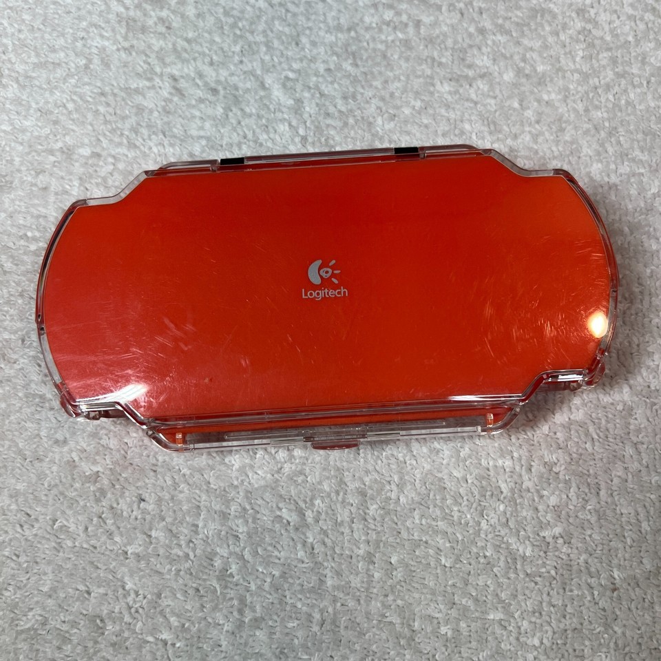PSP Travel Case Logitech Console Hard Shell Carrying Carry Orange | eBay