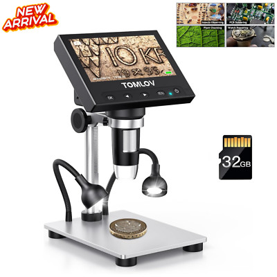 Digital Microscope Bugs Stamp Coin Detail Magnifier LCD Screen PC View ...