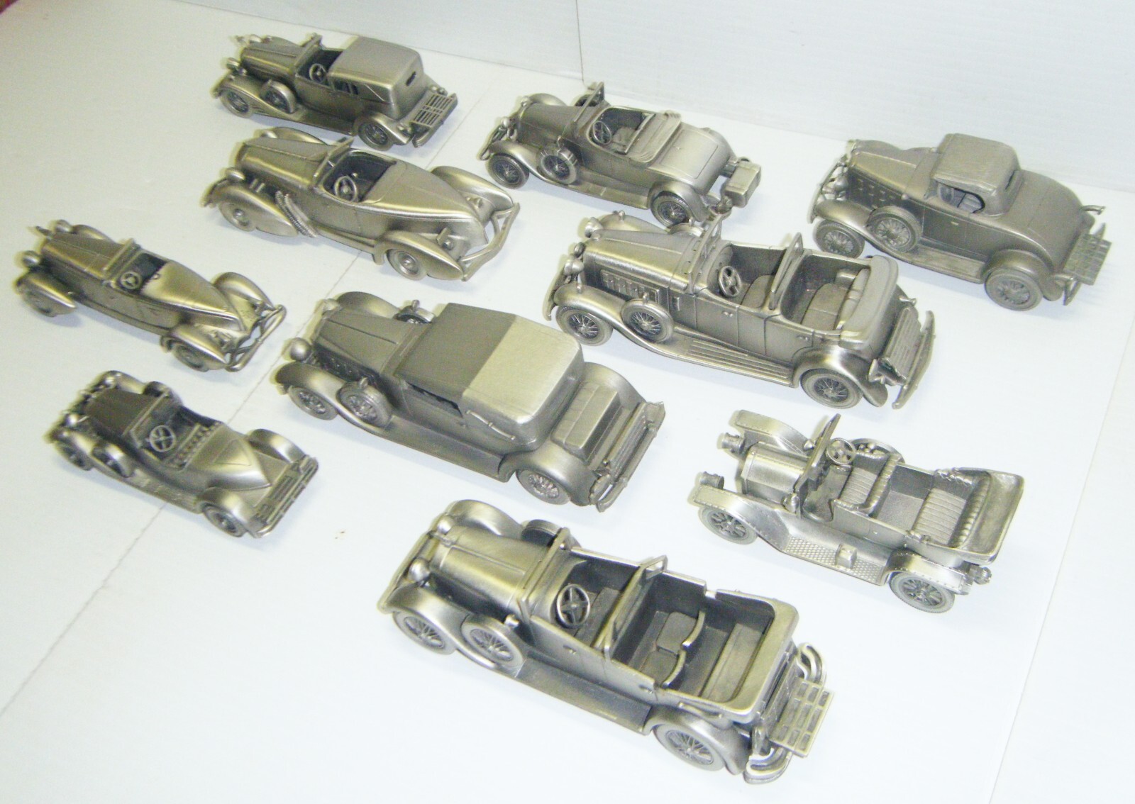 10 Danbury Mint 1/43 Scale Classic Early American Pewter Cars. | eBay
