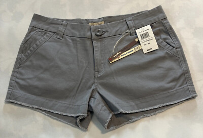 Be Bop Short Shorts NWT Grey With Fraying Size 11 Mid Rise Waist 34 ...