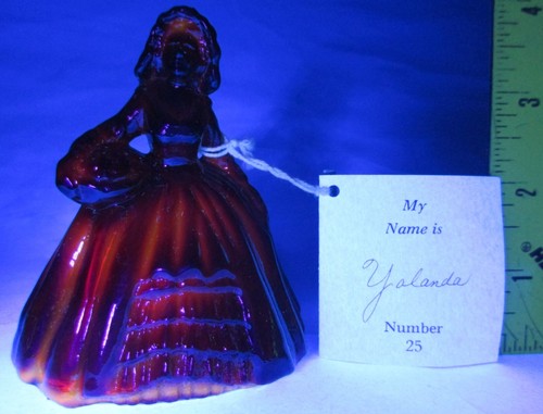VTG Boyd Glass Colonial Lady Yolanda #25, Ruby holding Basket it ...