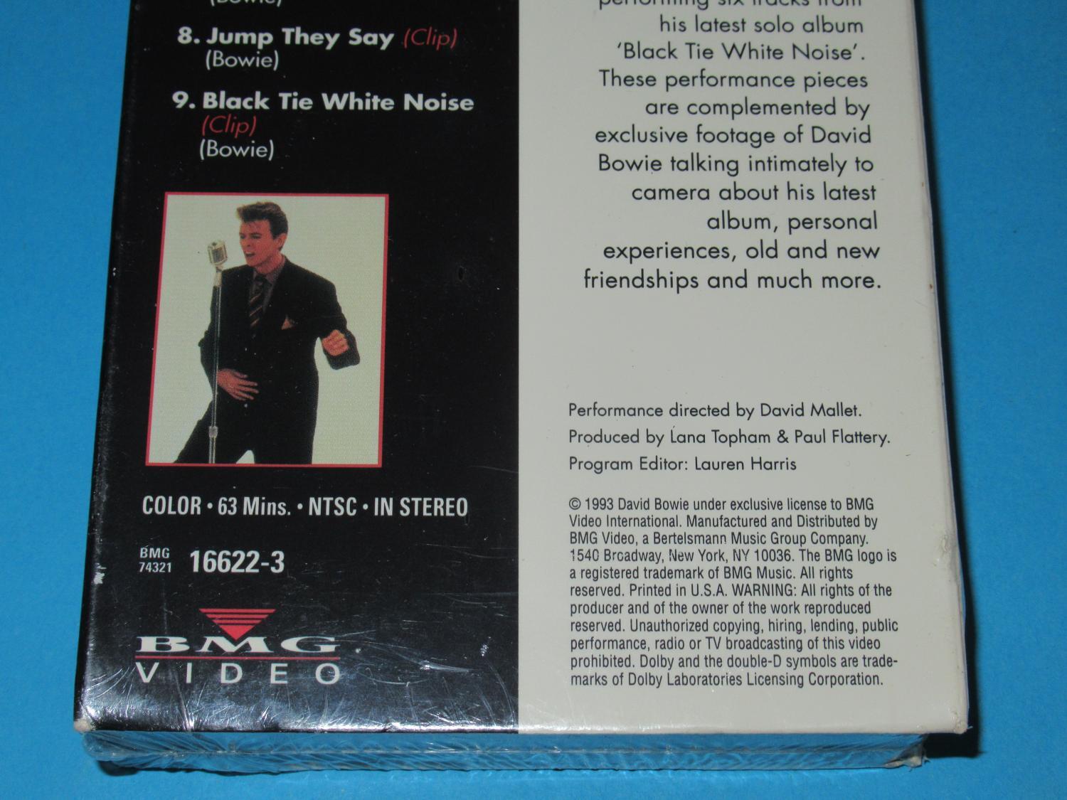 David Bowie / Black Tie White Noise (US 1993, BMG Video 16622-3) - NTSC ...