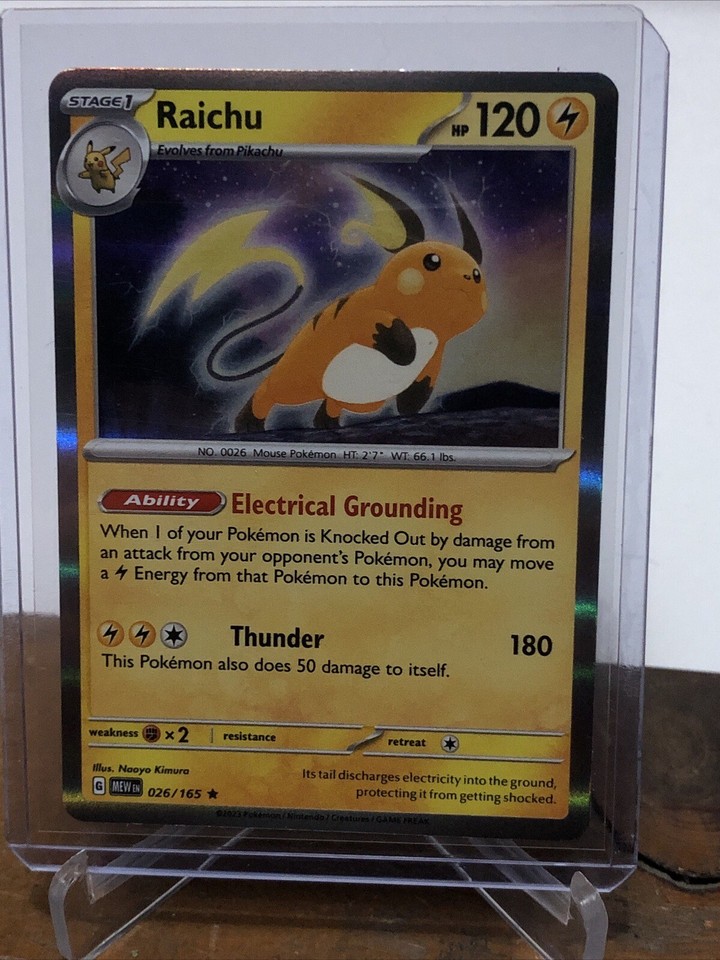 Pokémon TCG Raichu Scarlet & Violet - 151 026/165 Holo Holo Rare | eBay