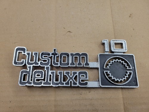 Chevy OEM 1975-1980 Custom Deluxe 10 Fender Emblem Badge Logo Nameplate ...