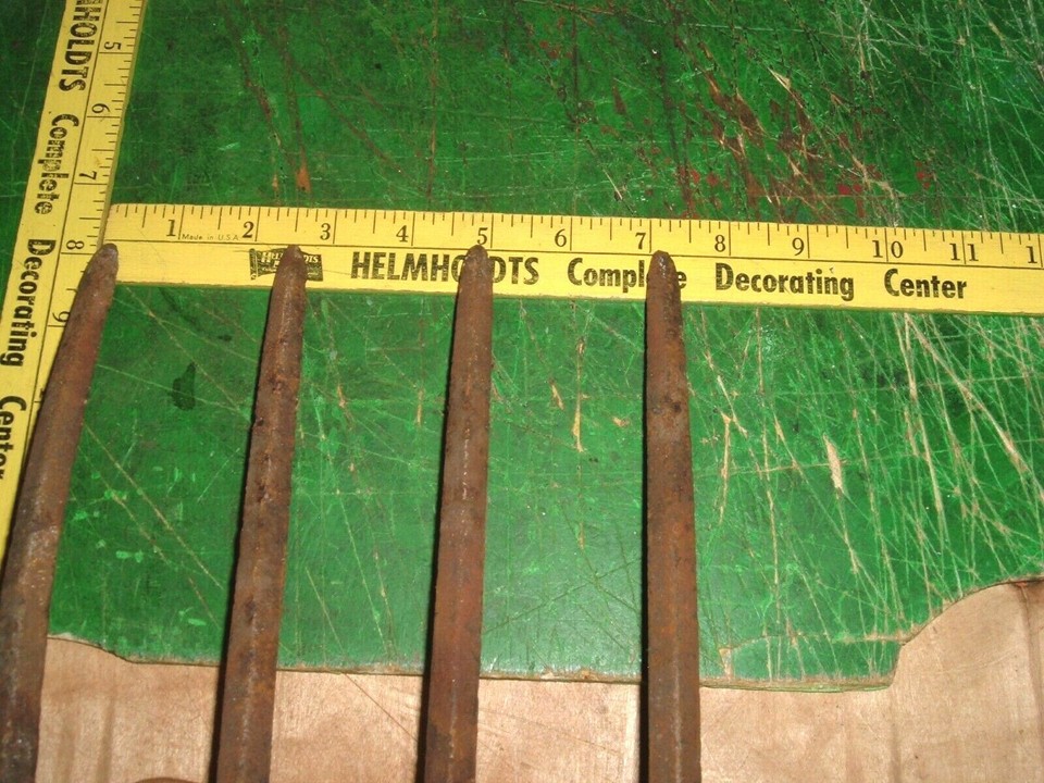 potato fork vintage 4 tine garden pitch fork farm barn tool | eBay