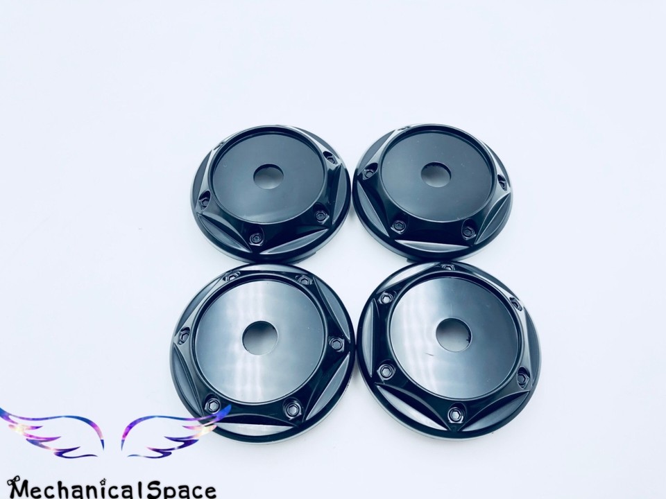 4pcs 68mm Black Wheel Hubs Center Hub Cap Universal Wheel Rim Hub Cover ...
