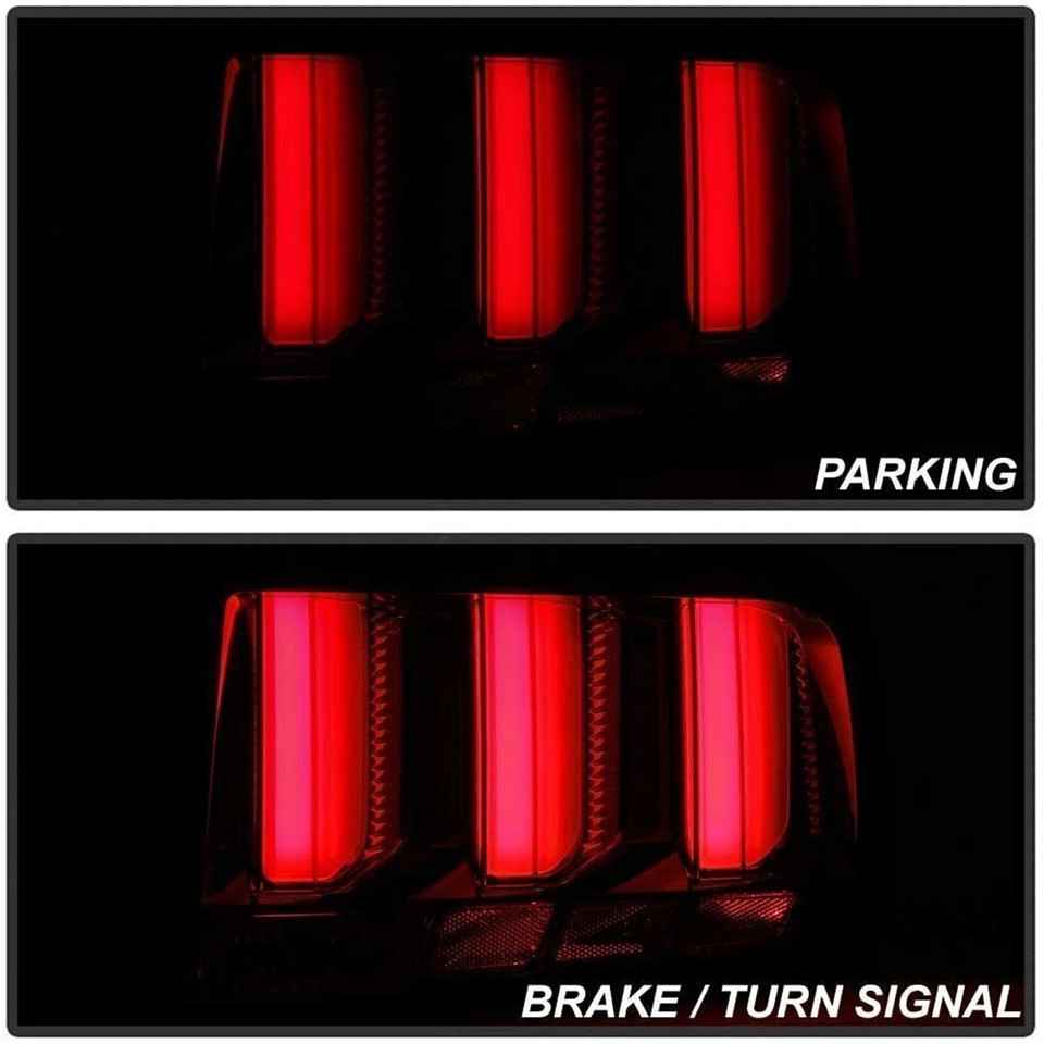 White Lens LED Tail Lights Brake Lamp For Ford Mustang 2005-2009 Pair ...