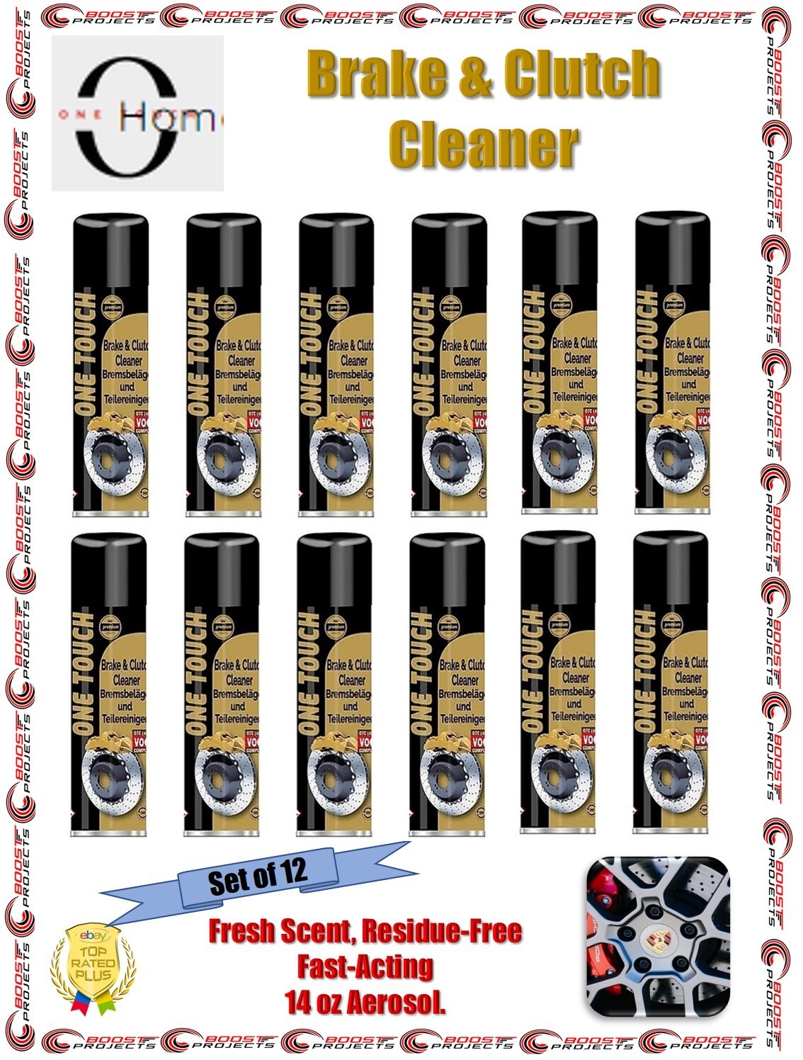 One Touch Brake & Clutch Cleaner 14oz Aerosol Fresh Scent Residue-Free ...