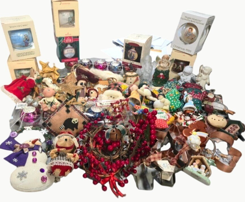 HUGE Vintage Christmas Ornament & Decor lot 89 pcs Hallmark Audrey's ...