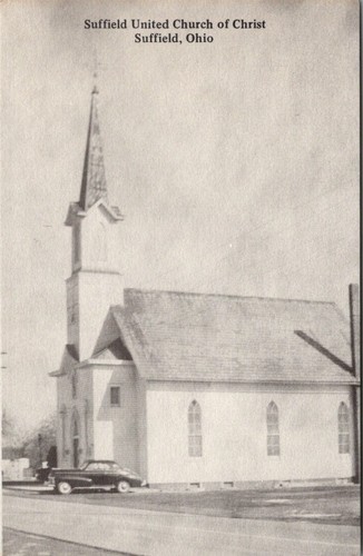 Postcard OH Suffield Ohio; United Church of Christ HISTORICAL SOCIETY ...