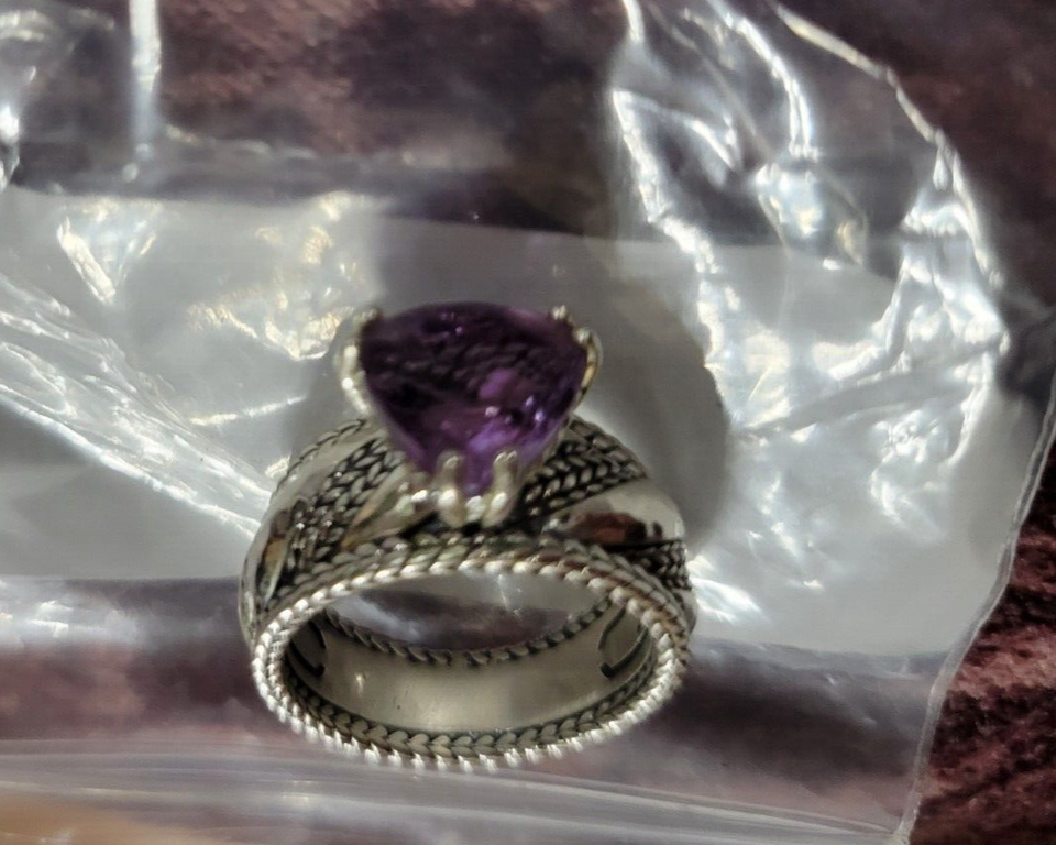JAI Sterling Silver Trillion Gemstone Sukhothai Ring , 925 COLOR ...