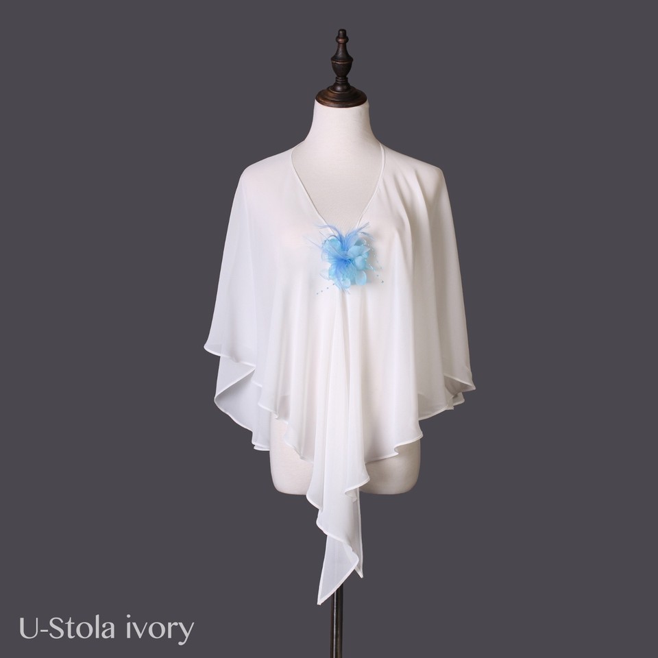 U-Form Stola Schal Tücher Stolen Hochzeit Freizeit Party chiffon Trends ...