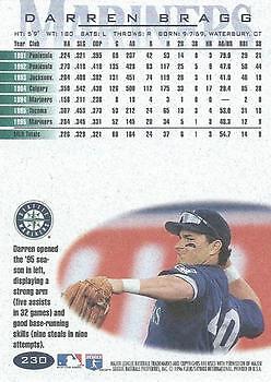 1996 Fleer #230 Darren Bragg Seattle Mariners Baseball Card | eBay