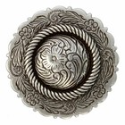 Western Equestrian Tack Antique Silver Rope 1 1/2" Concho's Set of 6 | eBay