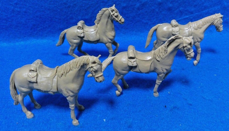Classic Toy Soldiers Cavalry Horse Set x 12 (54MM) Brown/Black/Tan 12 ...