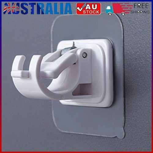 2pcs Curtain Rod Clamp Hooks Waterproof Punch-free Wall Hook for ...