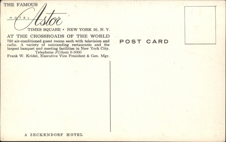 Hotel Astor Times Square NY night ~ Hit Parade Cigarettes tobacco ...
