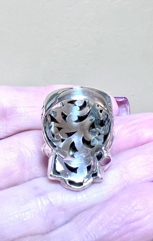 BEAUTIFUL Sarda Designer Large, ORNATE, Dimensional Sterling Silver ...