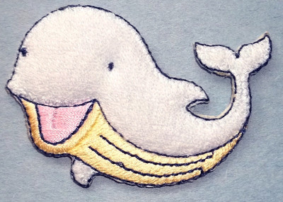 Whale - Sea - Ocean - Fish - Terry & Embroidered Iron On Applique Patch ...